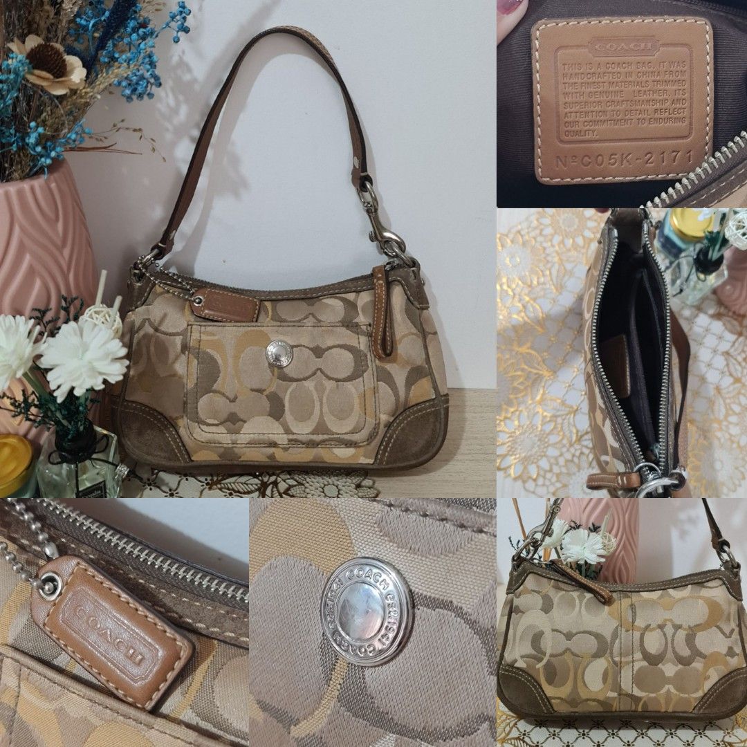 Original Coach Signature Chelsea Demi Baguette Shoulder Bag, Luxury ...