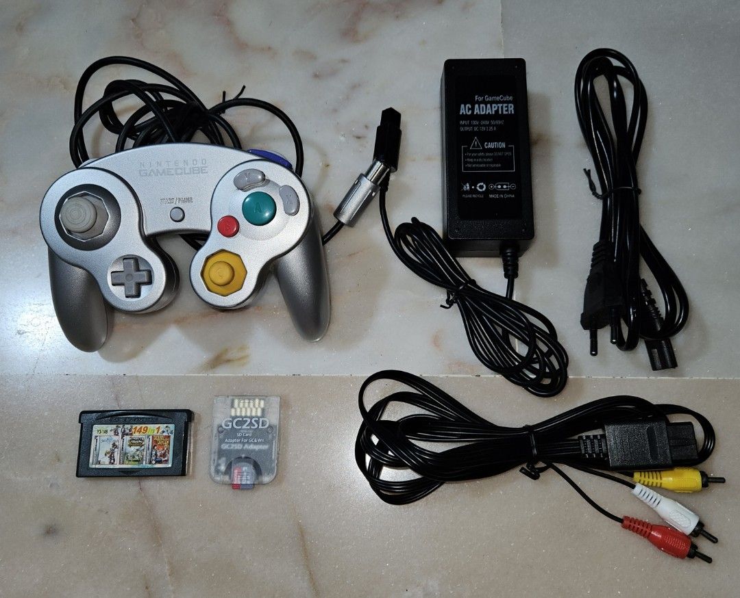 Picoboot Modded Silver GameCube with 128GB Micro SD Card (108 Top ...