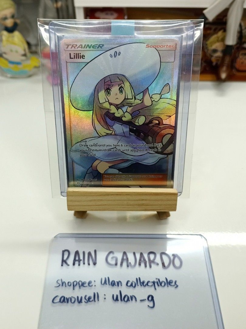 Pokemon TCG Lillie full art trainer, Hobbies & Toys, Toys & Games on ...