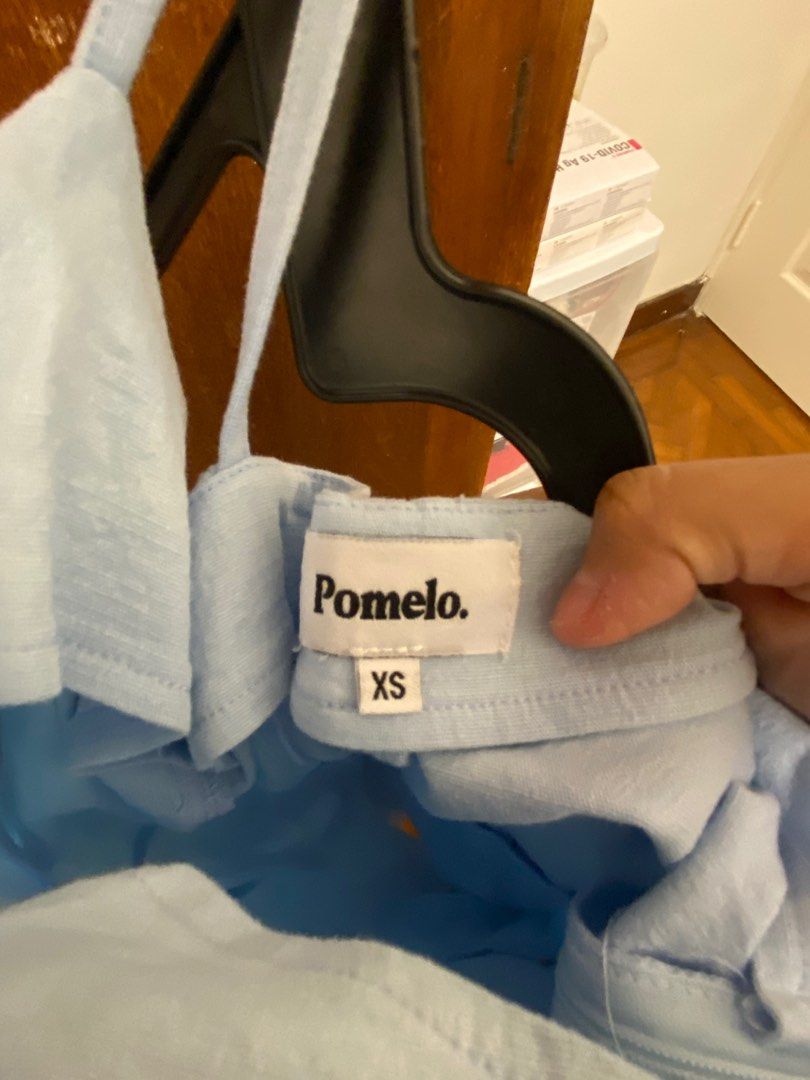 Pomelo - White washed baby blue mini dress, Women's Fashion, Dresses ...