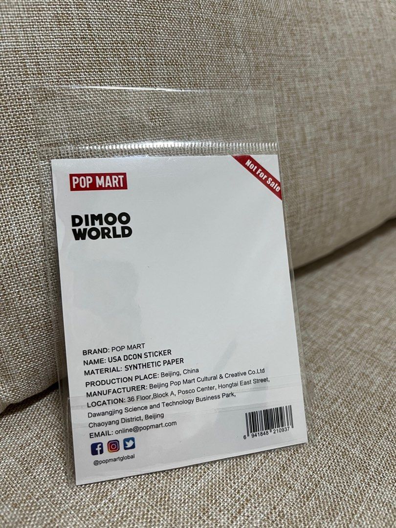 POPMART DIMOO sticker, Hobbies & Toys, Toys & Games on Carousell