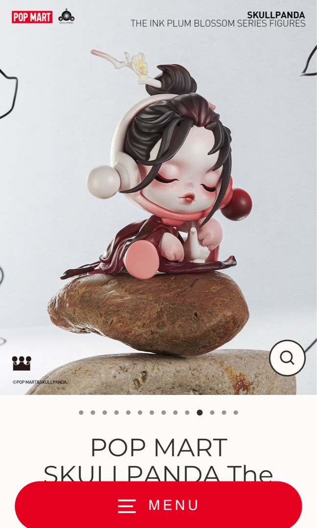 POPMART Skull Panda The Ink Plum Blossom - The Scene, Hobbies & Toys ...