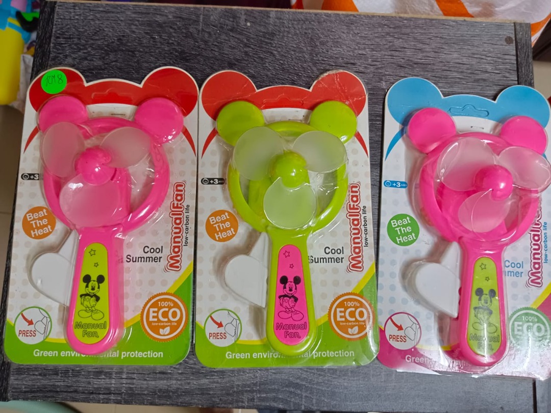 Portable Manual Hand Press Mini Fan, Hobbies & Toys, Travel, Travel ...