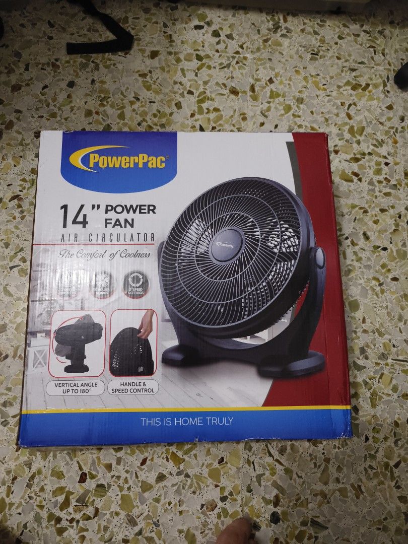 PowerPac 14" Power Fan (Floor Fan), Furniture & Home Living, Lighting ...