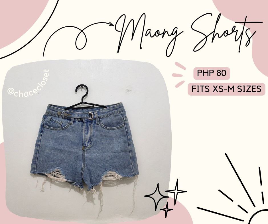 Pre-loved (Maong Shorts), Women's Fashion, Bottoms, Shorts on Carousell