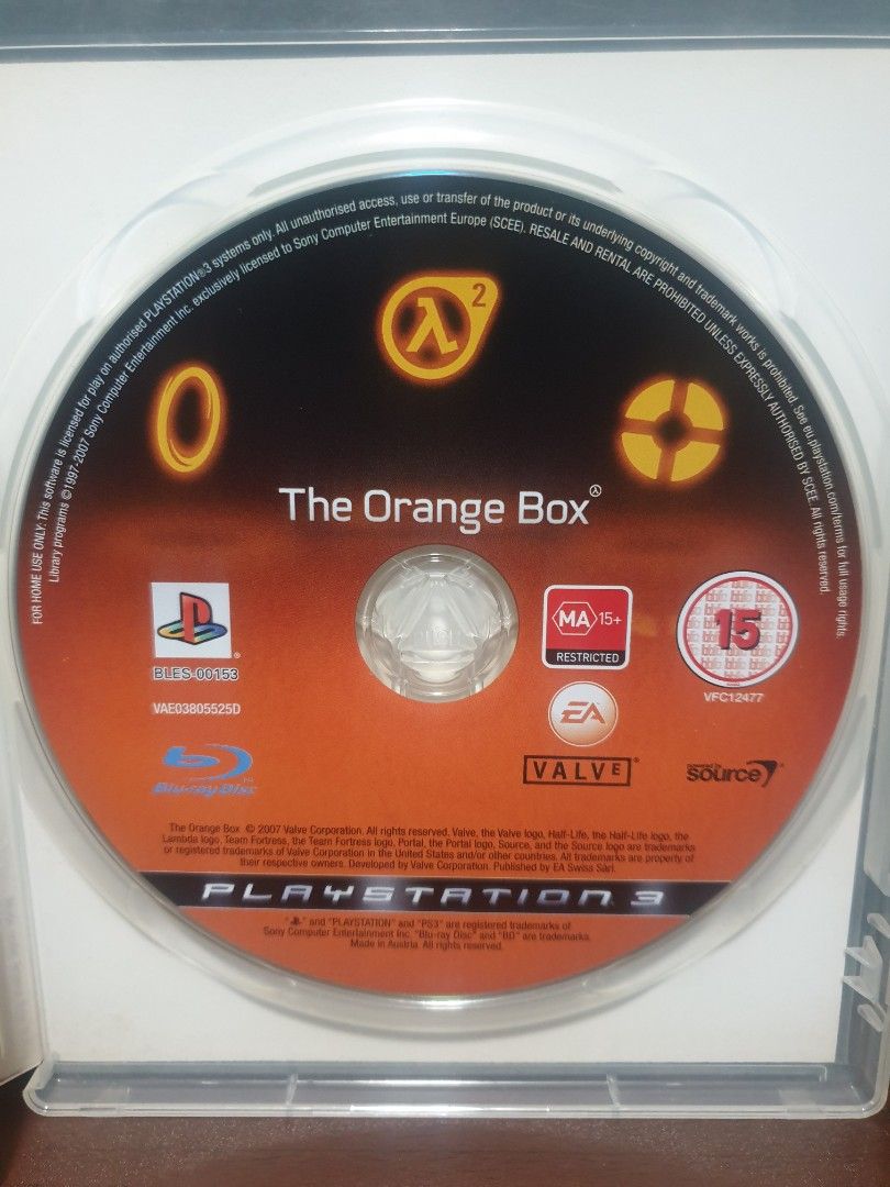 PS3 the Orange Box Half-Life 2 episode 1 2 Portal Team Fortress 2 valve halflife half life HL ...