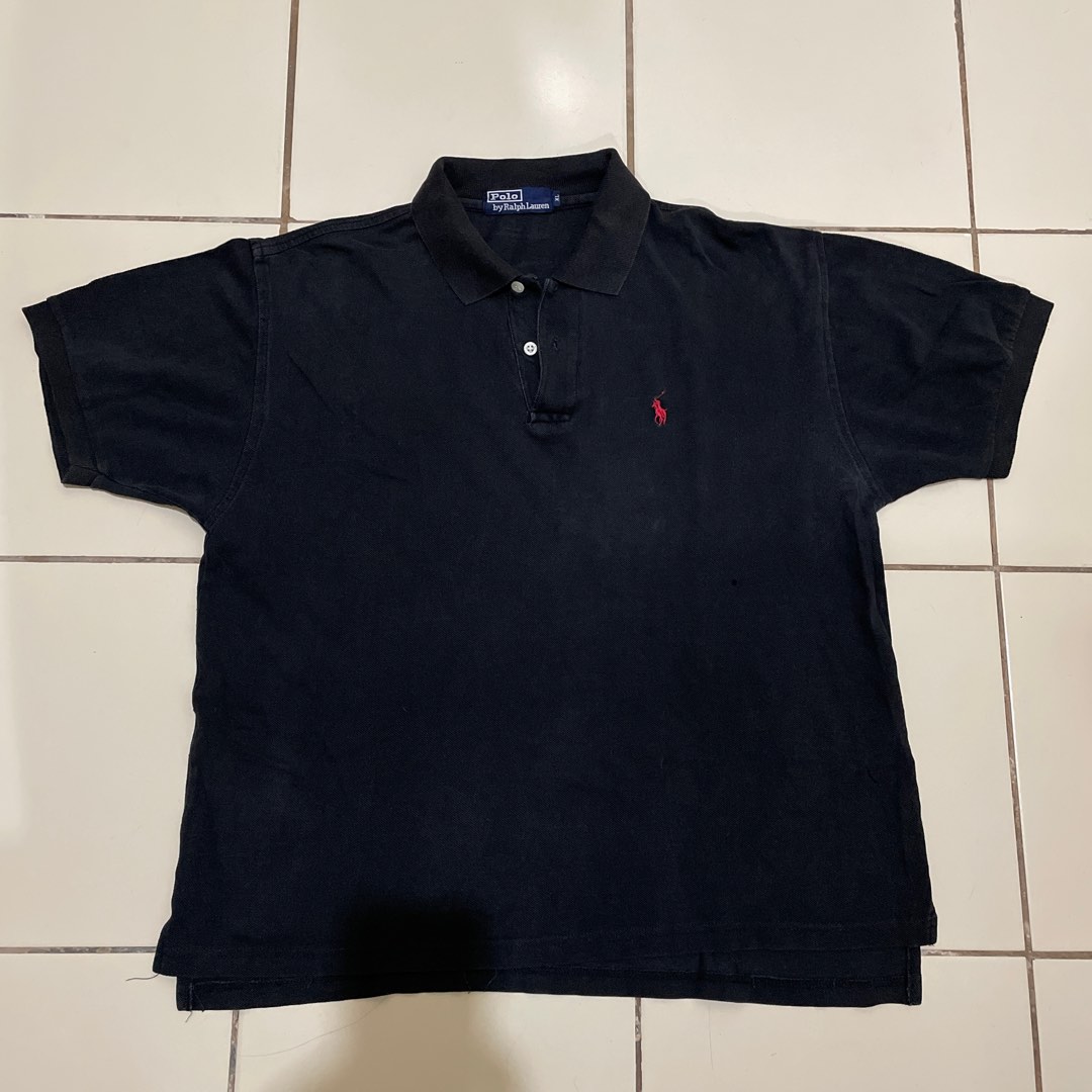 Ralph Lauren Polo Shirt Black, Men's Fashion, Tops & Sets, Tshirts & Polo Shirts on Carousell