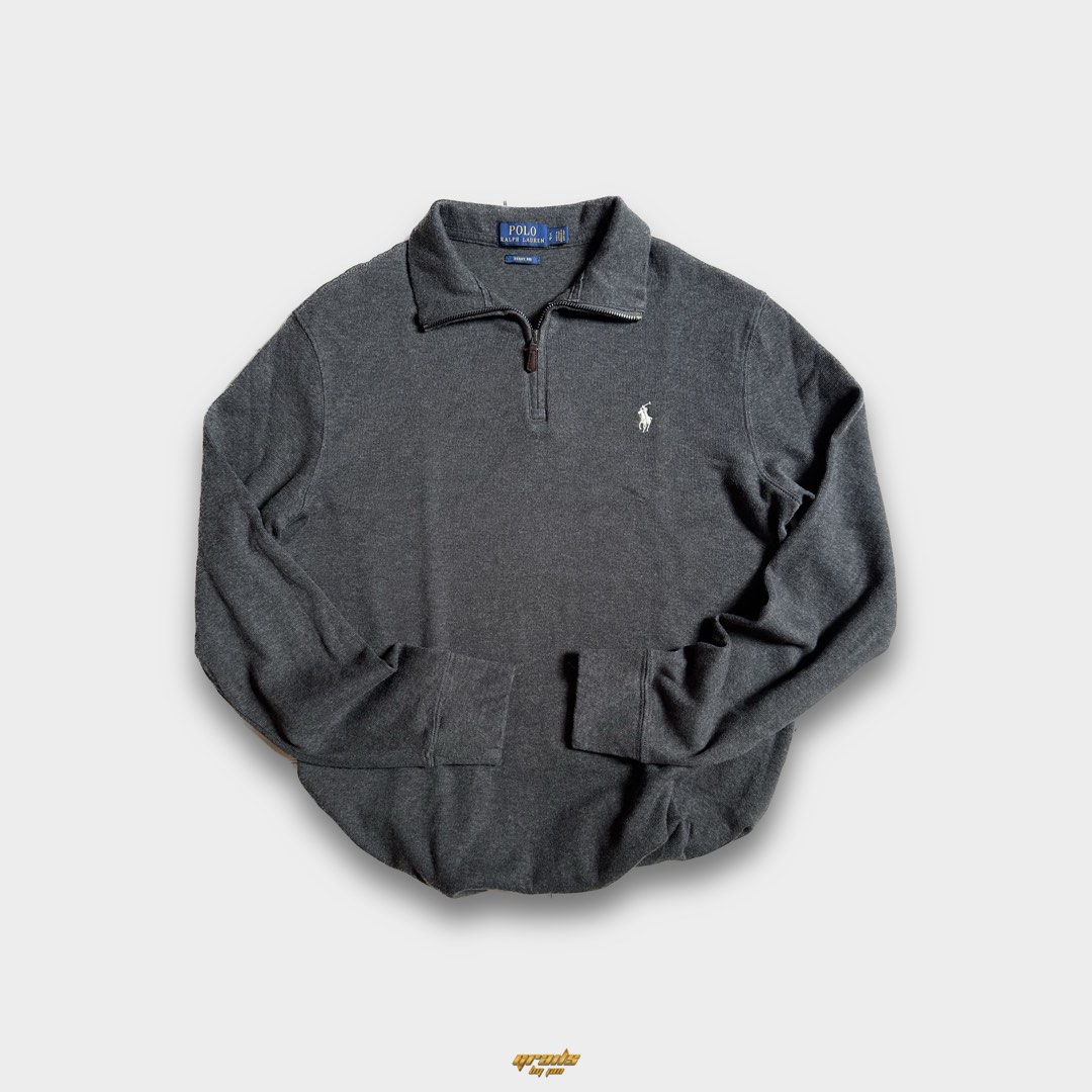 Ralph Lauren Quarter Zip Gray, Men's Fashion, Coats, Jackets and ...