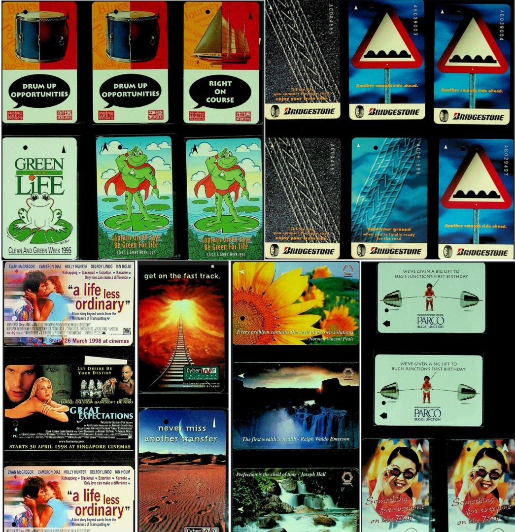Rare Singapore Vintage Old MRT and SMRT TransitLink Cards Collection ...