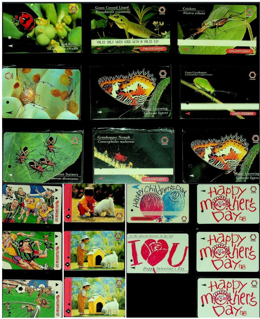 Rare Singapore Vintage Old MRT and SMRT TransitLink Cards Collection ...