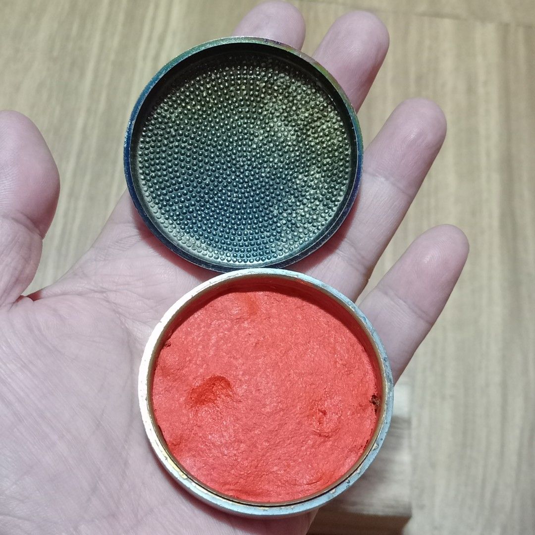 RED INK PASTE FOR SIGNATURE STAMP, Hobbies & Toys, Stationary & Craft ...