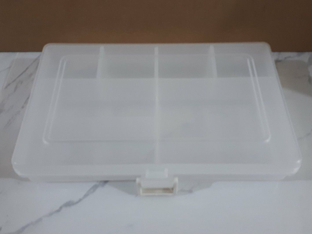 Resizable Plastic Storage Box with 7 Compartments, Furniture & Home ...