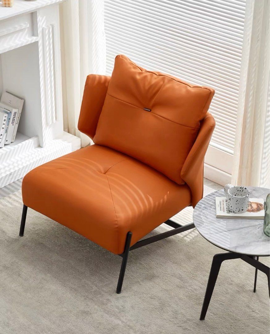 RICH Modern Leather Lounge Chair, Furniture & Home Living, Furniture ...
