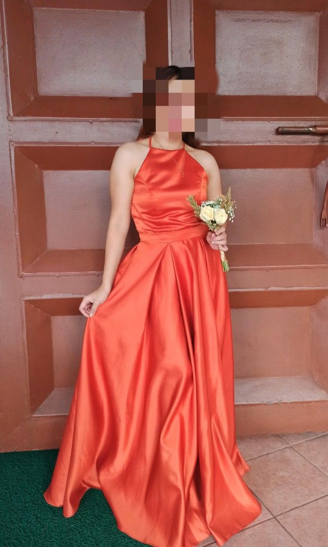 Rust Bridesmaids / Maid of Honor Gown, Women's Fashion, Dresses & Sets ...