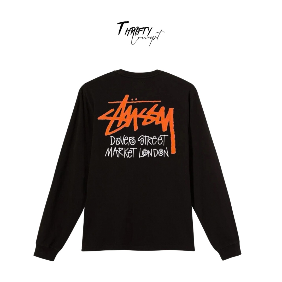 S t * s * y Dover Street Market London L/S (Black colorway), Men's ... S t * s * y Dover Street Market London L/S (Black colorway), Men's ...