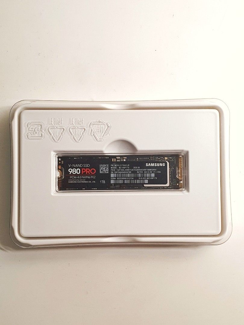Samsung 980 Pro 1TB SSD NVME 1 TB 1000gb memory harddisk harddrive solid state drive windows mac ...