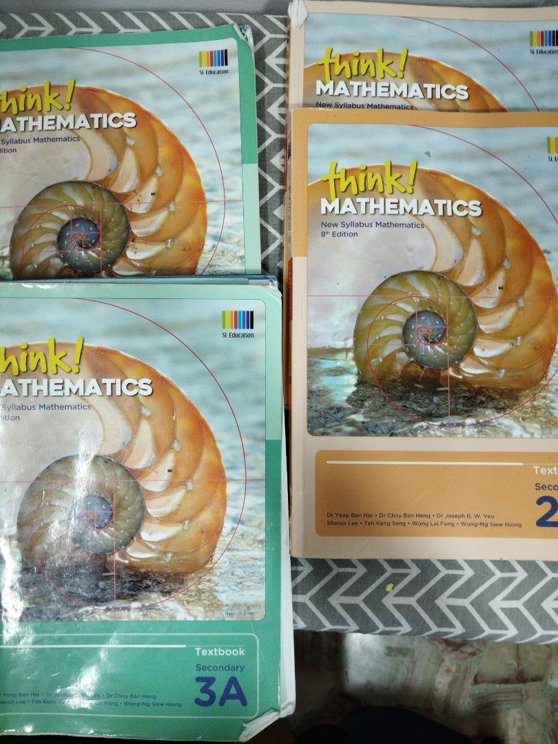 Secondary 2 and 3 math textbook think mathematics 8th edition,2A,2B,3A ...