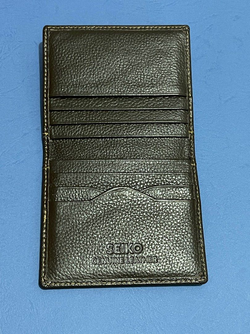 Seiko Wallet - Genuine Leather Slim Card Holder, Men's Fashion, Watches ...