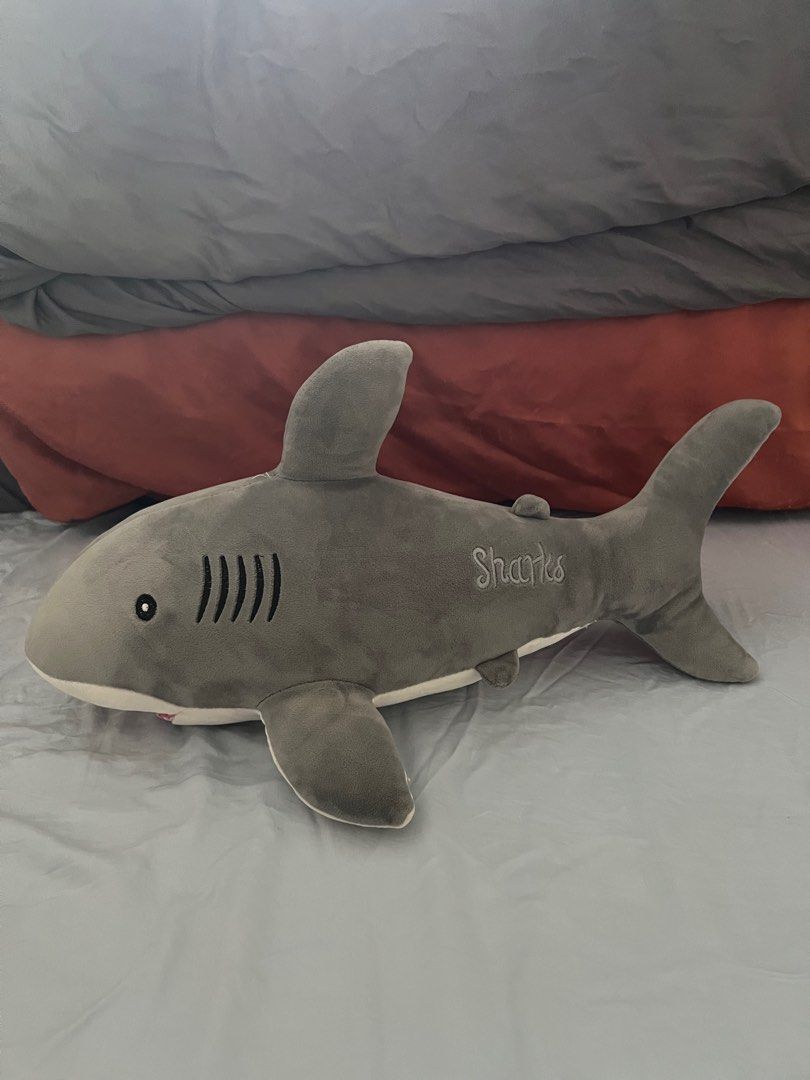 Shark soft toys hugging, Hobbies & Toys, Toys & Games on Carousell