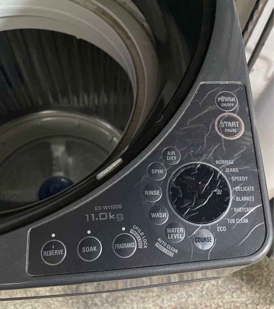Sharp 11 kg washing machine (top load), TV & Home Appliances, Washing ...