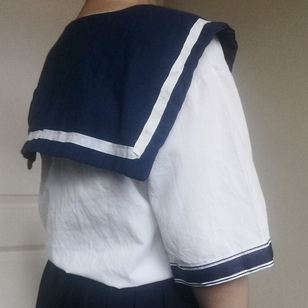 [Shopee] Japan Navy Blue Sailor Set, Women's Fashion, Dresses & Sets ...