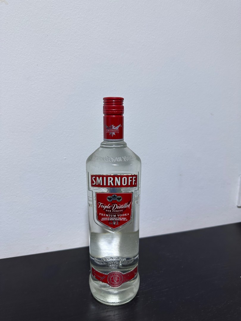 SMIRNOFF RED VODKA (1LTR), Food & Drinks, Alcoholic Beverages on Carousell