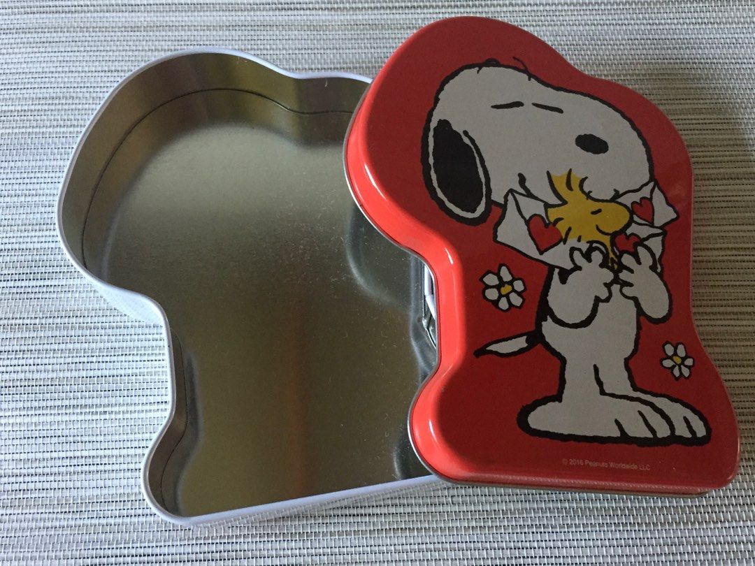 Snoopy Peanuts Tin Can Storage Box, Furniture & Home Living, Home ...