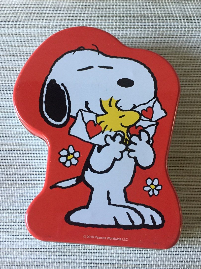 Snoopy Peanuts Tin Can Storage Box, Furniture & Home Living, Home ...