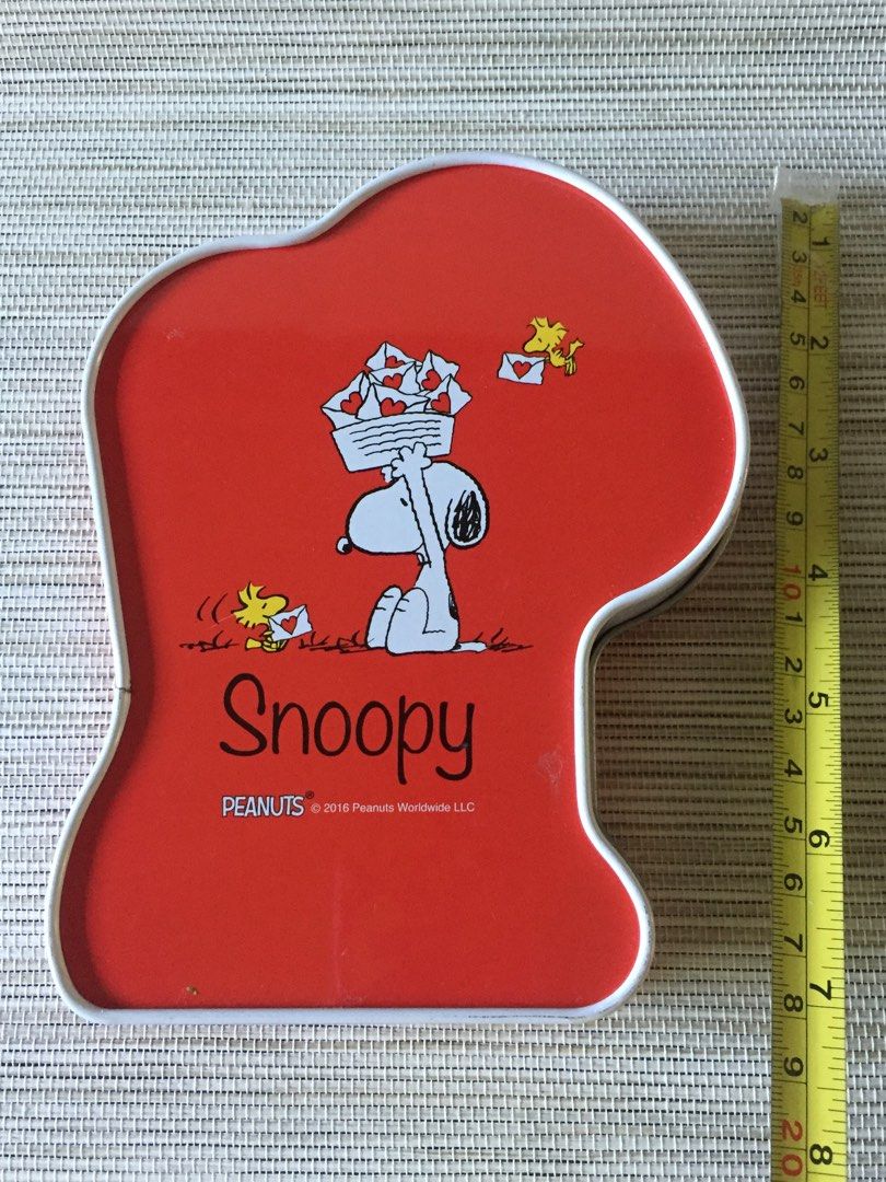 Snoopy Peanuts Tin Can Storage Box, Furniture & Home Living, Home ...