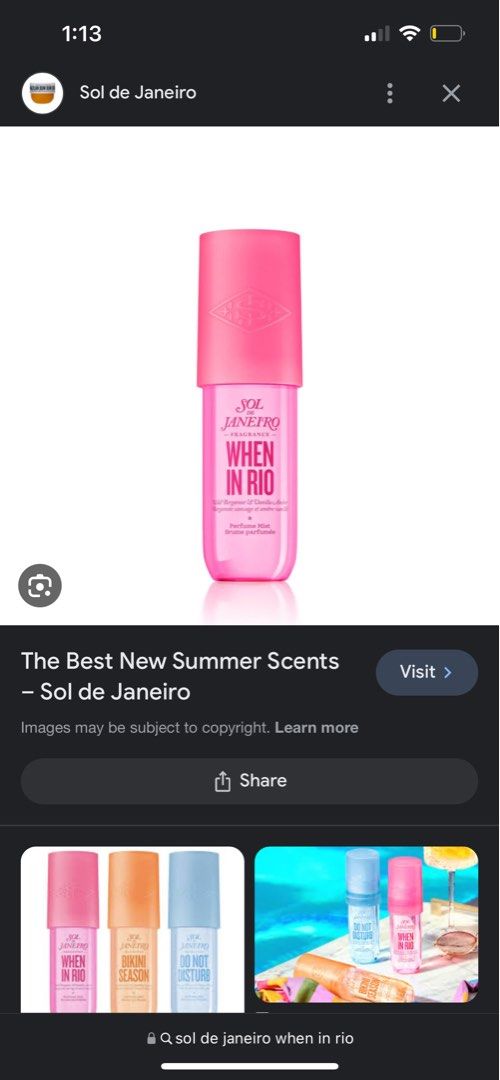 Sol de Janeiro when in rio perfume, Beauty & Personal Care, Fragrance ...