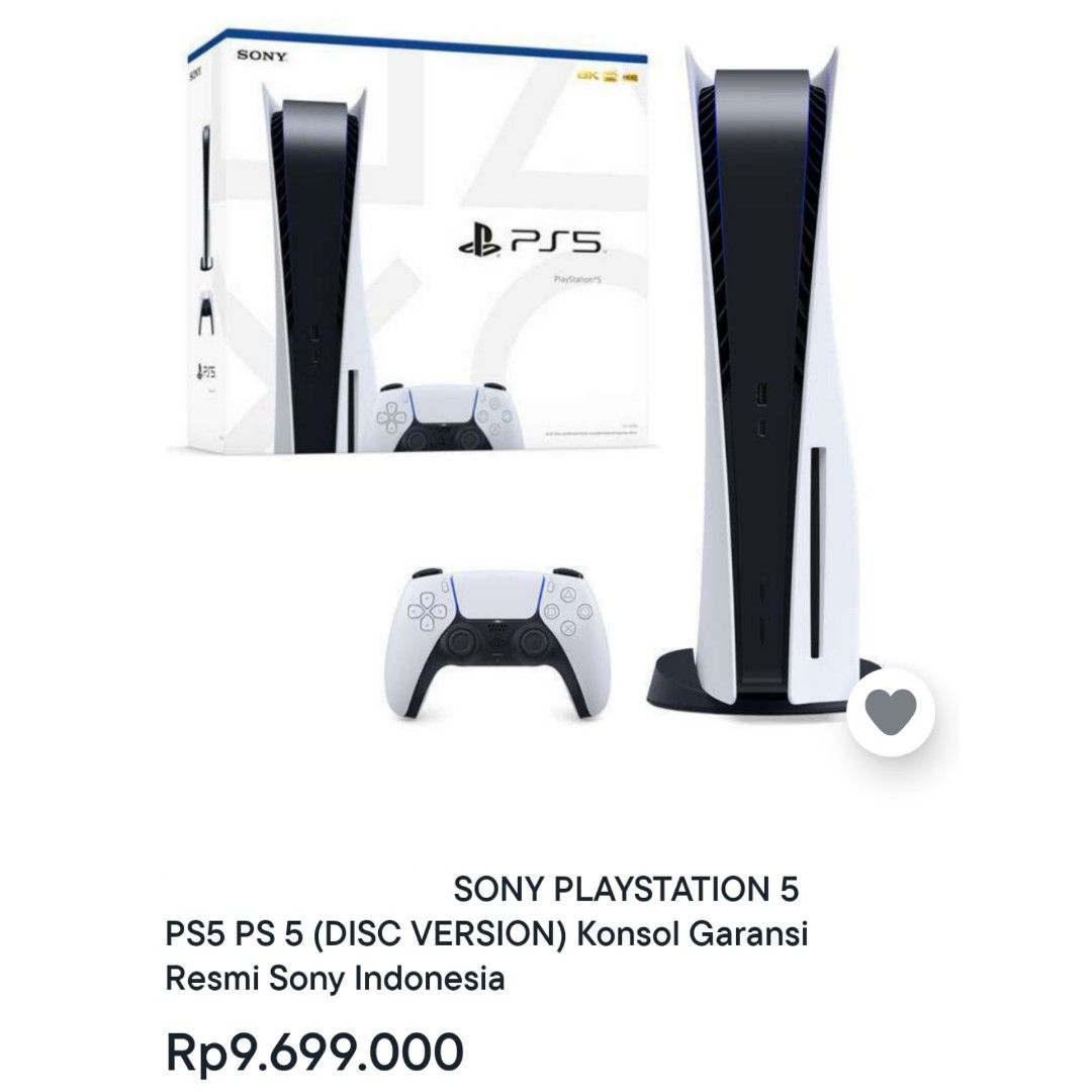 SONY PLAYSTATION 5/ PS5 (Disc Version) Konsol Garansi Resmi Sony Indonesia, Elektronik, Lainnya ...