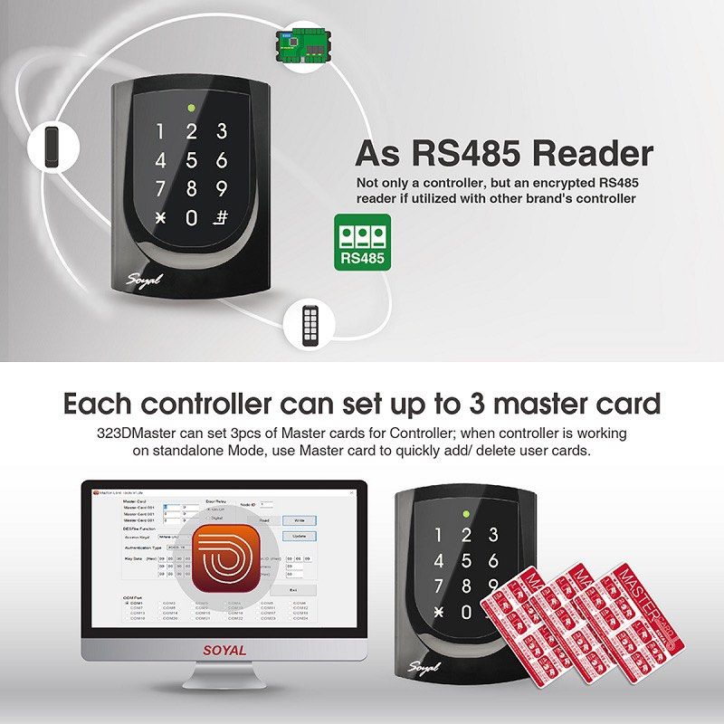 Soyal Access Control Door Access Touch Screen Reader Controller Ar