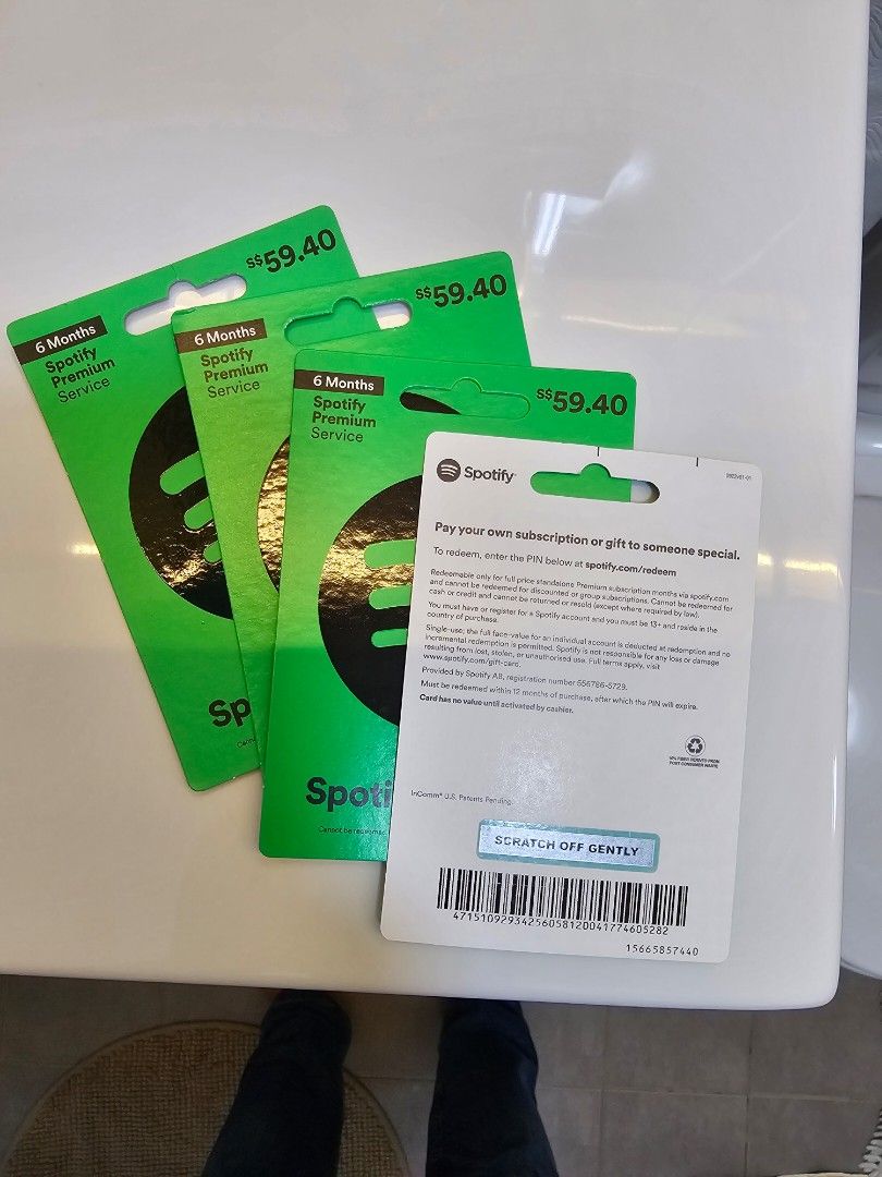 Spotify premium gift card, Tickets & Vouchers, Vouchers on Carousell
