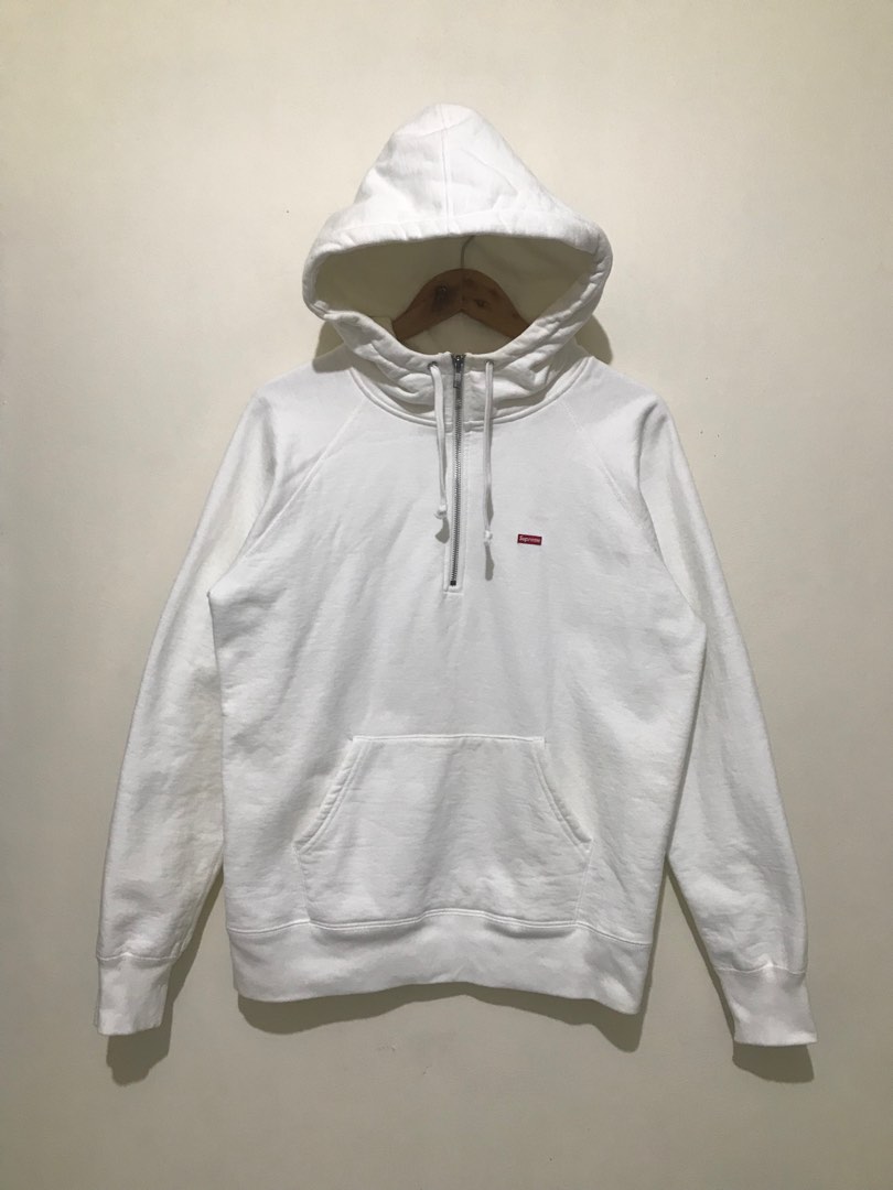 SUPREME - MINI BOX LOGO QUARTER ZIP HOODIE, Luxury, Apparel on Carousell