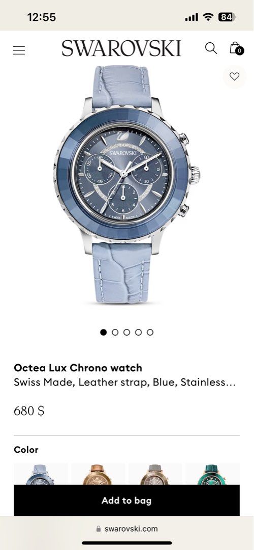Swarovski Octea Lux Chrono Watch, Luxury, Watches on Carousell