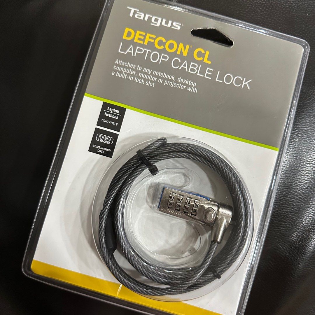 Targus DEFCON CL Laptop Cable Lock (PA410B), Computers & Tech, Office ...