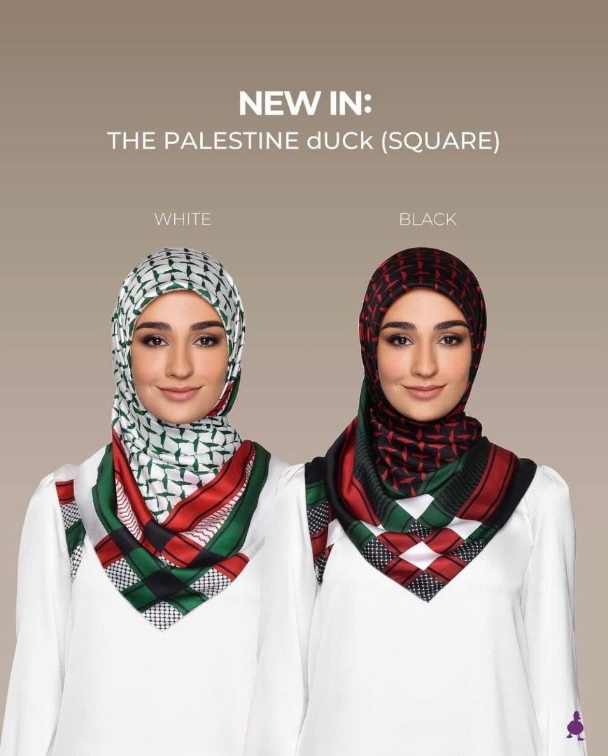 The Palestine Duck shawl /square, Women's Fashion, Muslimah Fashion ...