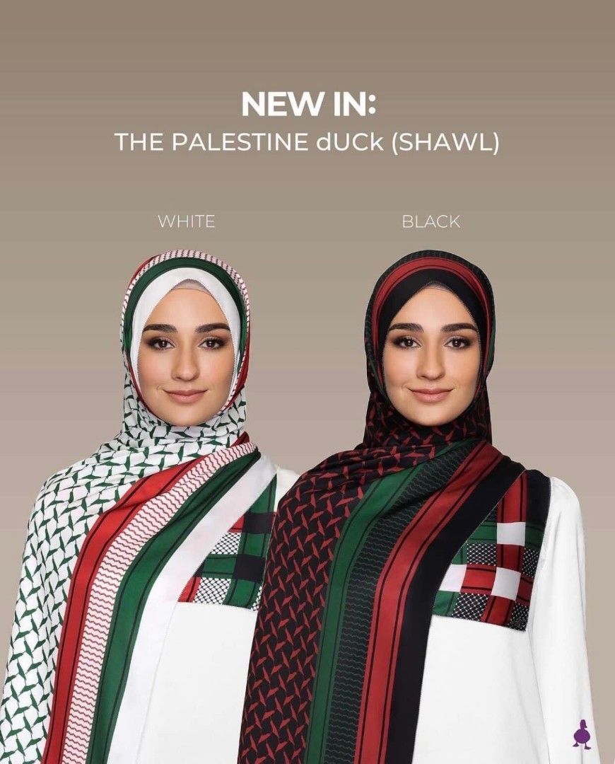 The Palestine Duck shawl /square, Women's Fashion, Muslimah Fashion ...