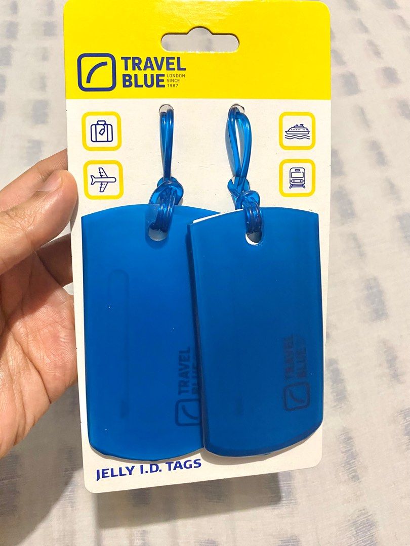 Travel Blue Jelly ID Tags, Hobbies & Toys, Travel, Travel Essentials ...