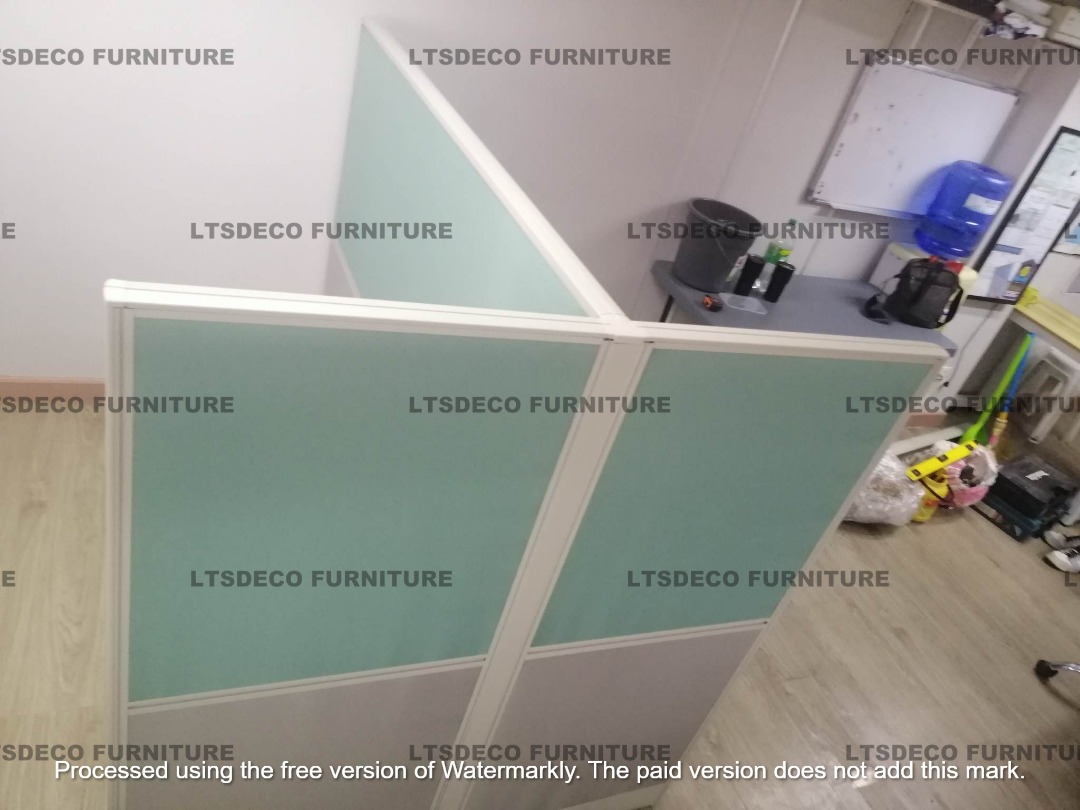 TWO TONE WALL PANEL FULL FABRIC OFFICE PARTITION, Furniture & Home ...