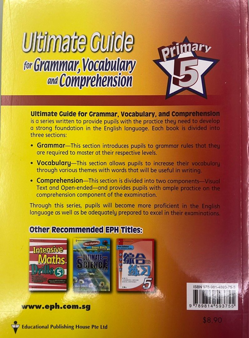 Ultimate Guide for Grammar, Vocabulary, and Comprehension for Primary 5 ...