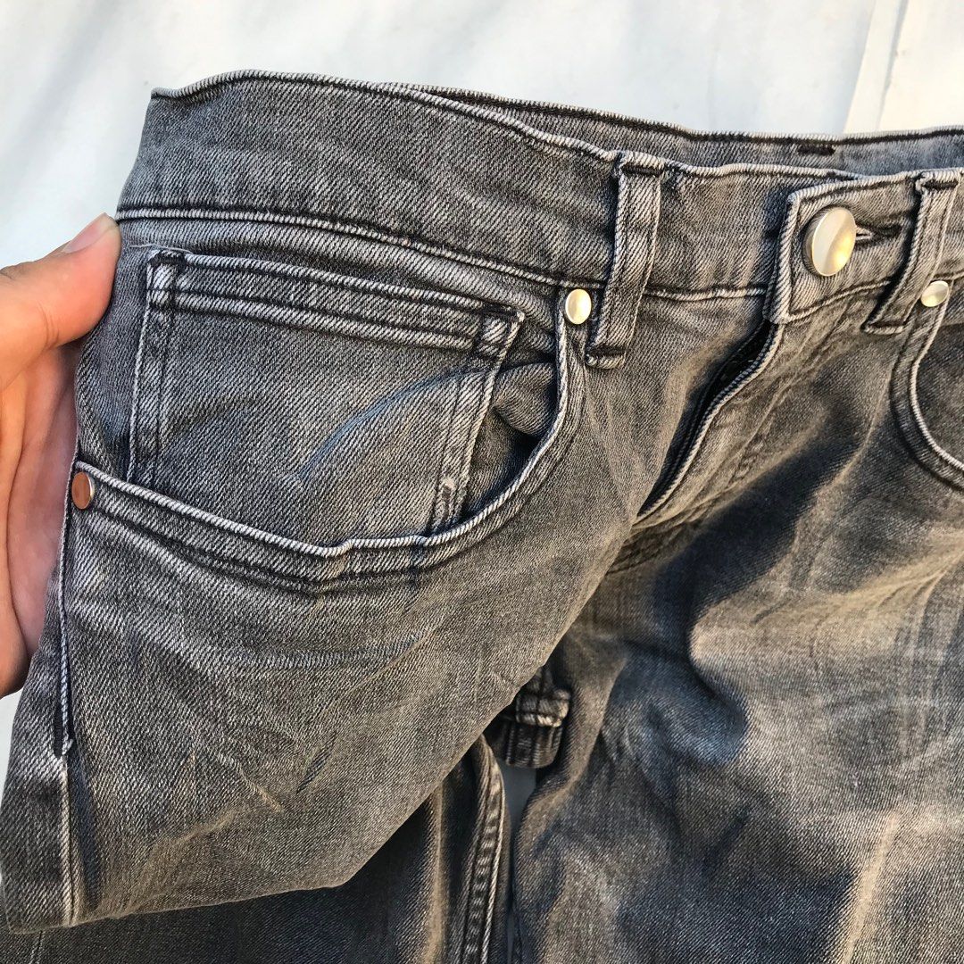 United Tokyo Black bleach Acid wash Jeans denim Nice rivetts and ...
