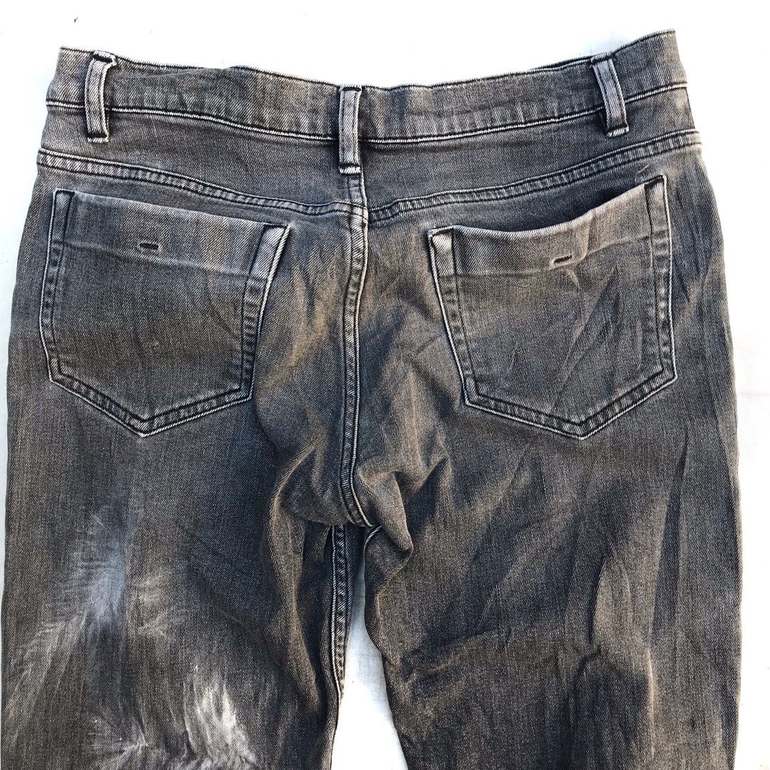 United Tokyo Black bleach Acid wash Jeans denim Nice rivetts and ...