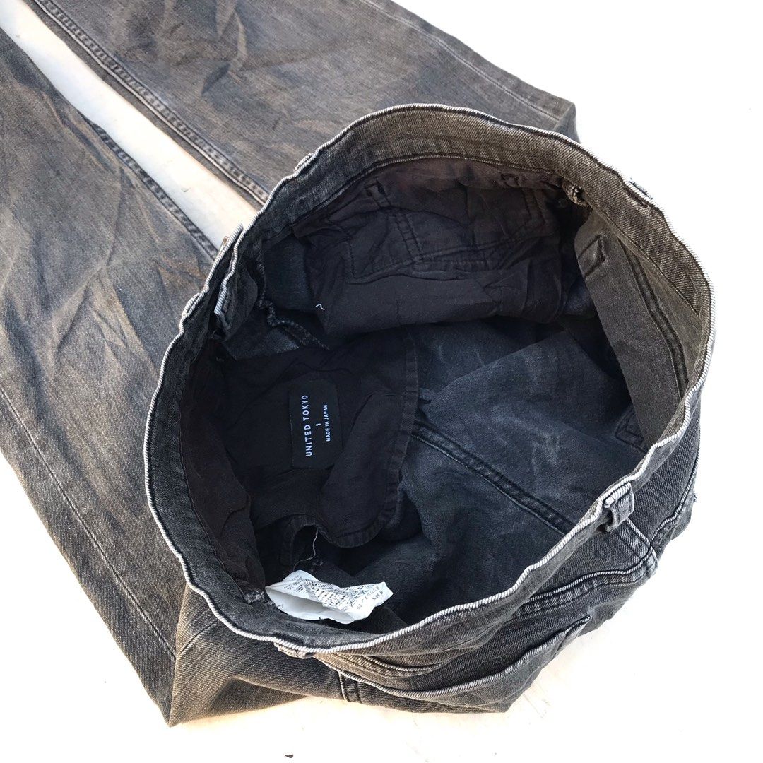 United Tokyo Black bleach Acid wash Jeans denim Nice rivetts and ...