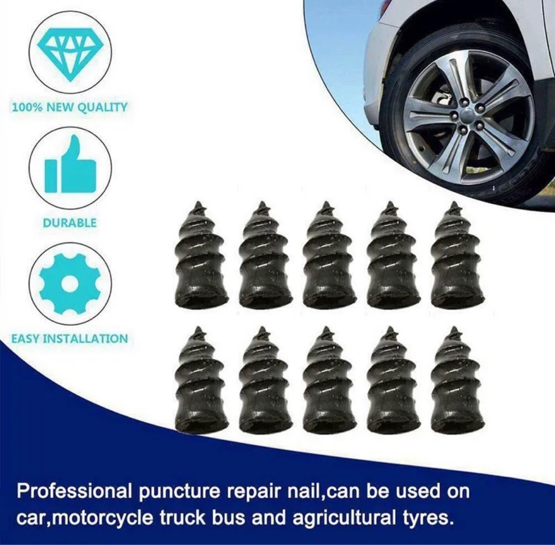 Universal Tire Patch Fix Screws Tubeless Vacuum Tyre Puncture Repair ...