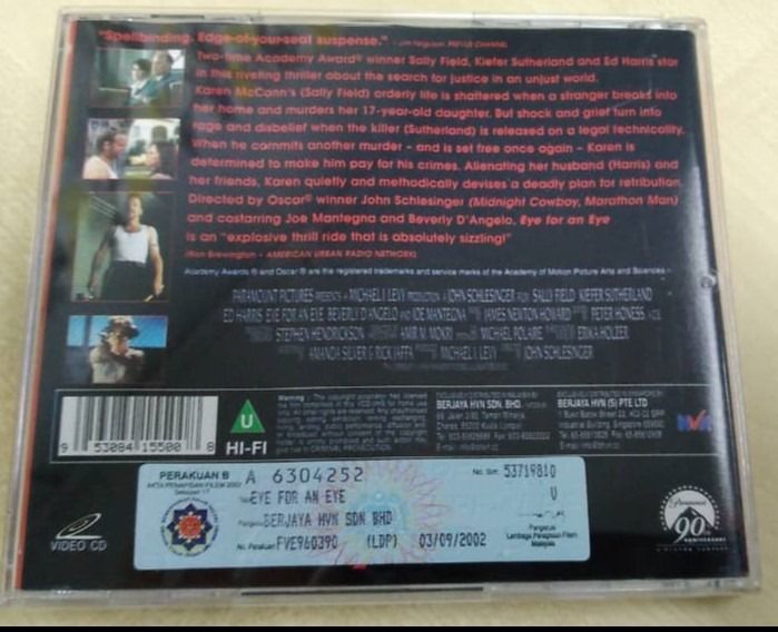 VCD - EYE FOR AN EYE (1996), Hobbies & Toys, Music & Media, CDs & DVDs on Carousell