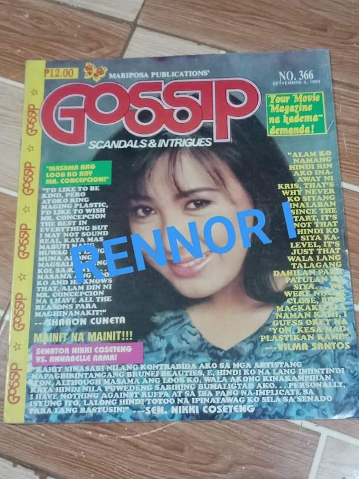 VINTAGE 90'S SHOWBIZ MAGAZINES ( ALL SHARON CUNETA COVER ), Hobbies ...