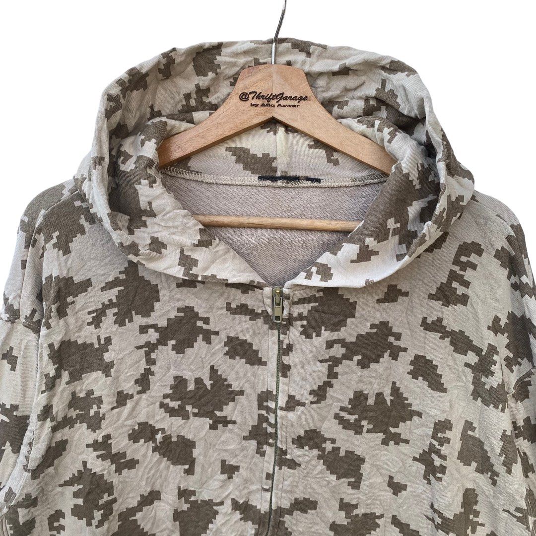 Vintage Distressed Military Digital Camouflage Hoodie, Luxury, Apparel ...