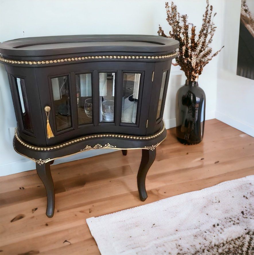 Vintage teak mini bar side cabinet table, Furniture & Home Living ...