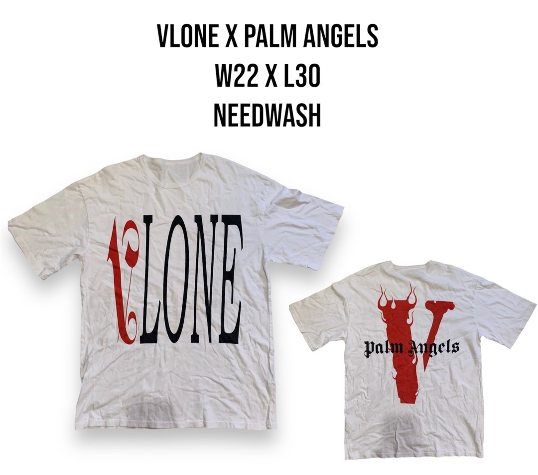 Vlone x Palm angels, Men's Fashion, Tops & Sets, Tshirts & Polo Shirts ...